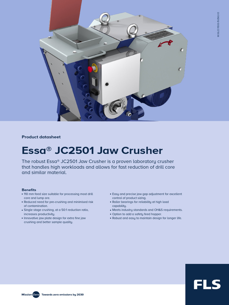 Essa JC2501 Jaw Crusher | PDF | Manufactured Goods | Equipment