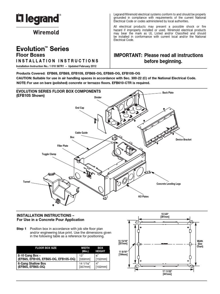 Efb6s Og Installationmanual | Download Free PDF | Screw | Manufactured Goods