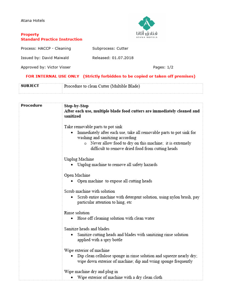 STU - SPI Cleaning - Cutter | PDF