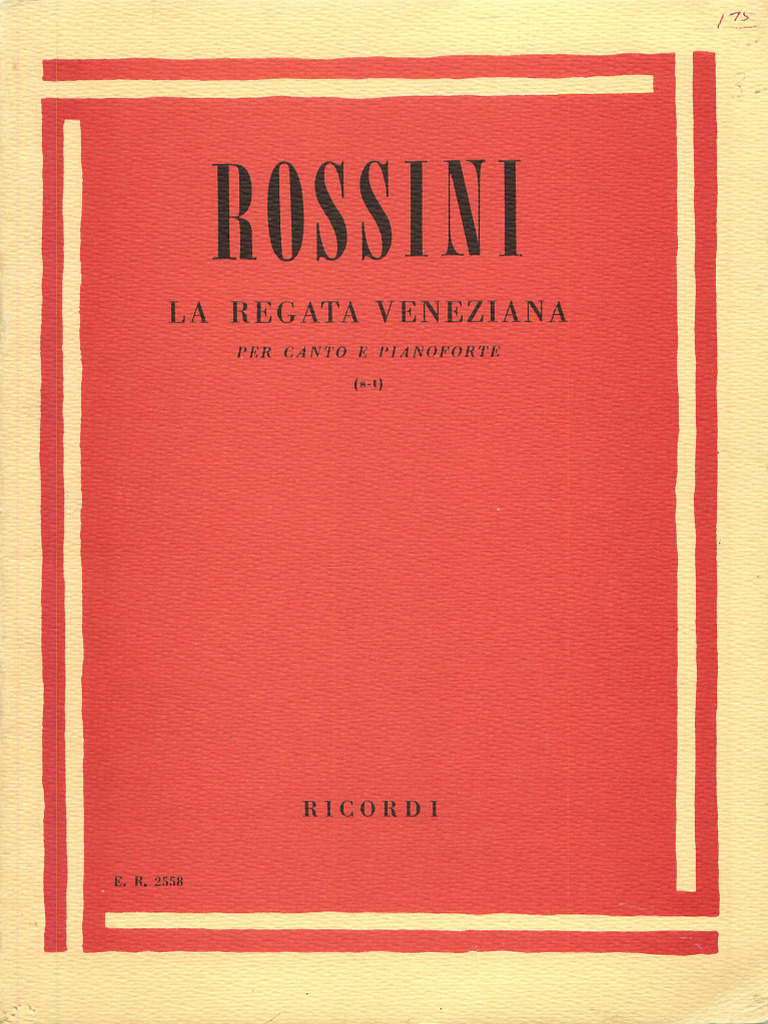 Rossini - La Regata Veneziana | PDF