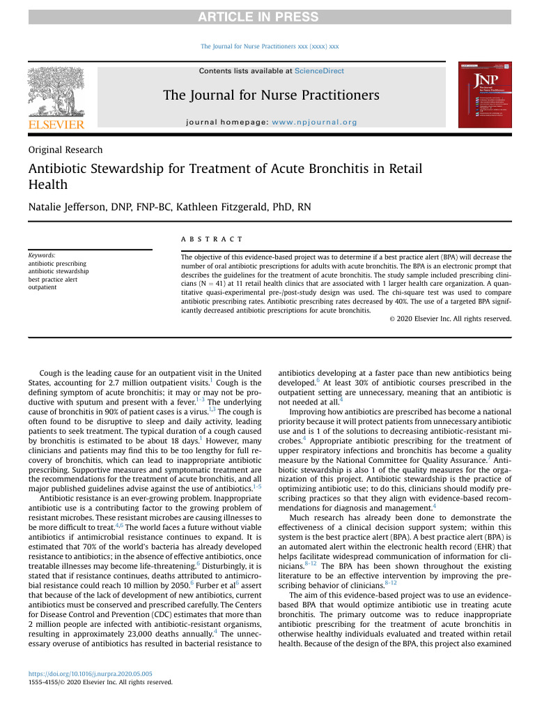Jjkk Pdf Antimicrobial Resistance Bronchitis