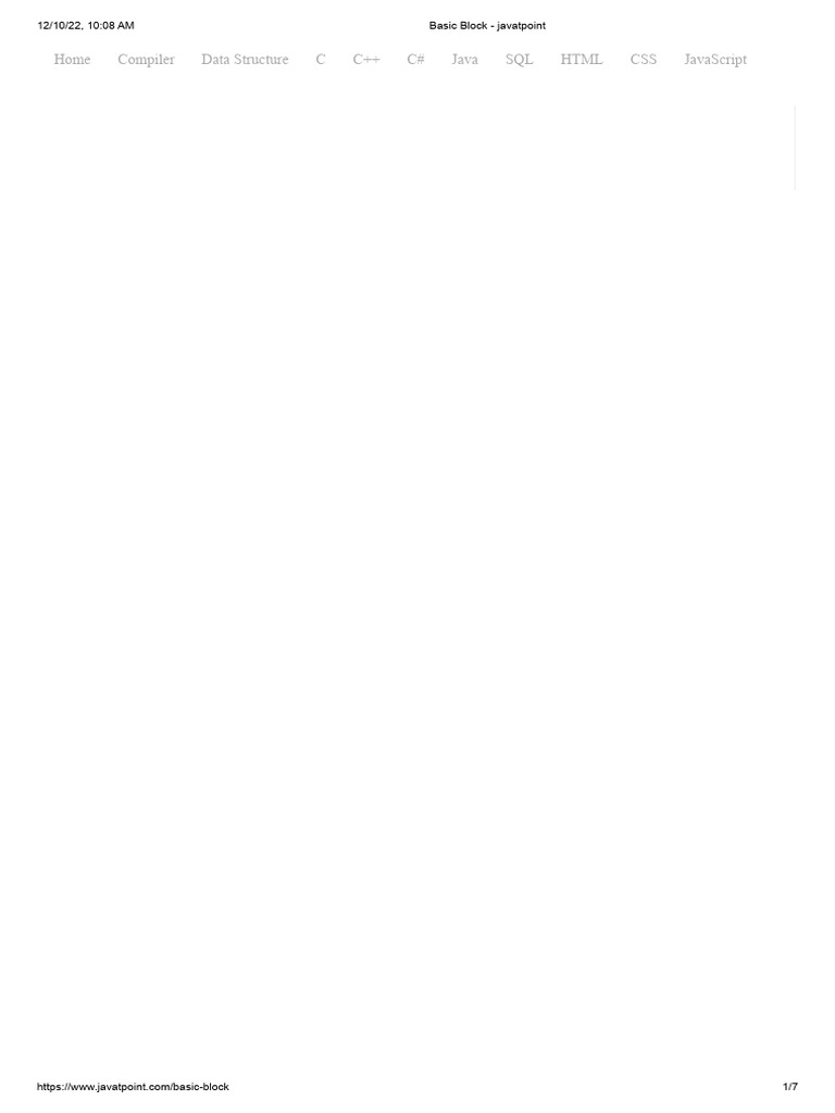 Basic Block | PDF | Control Flow | Computer Engineering