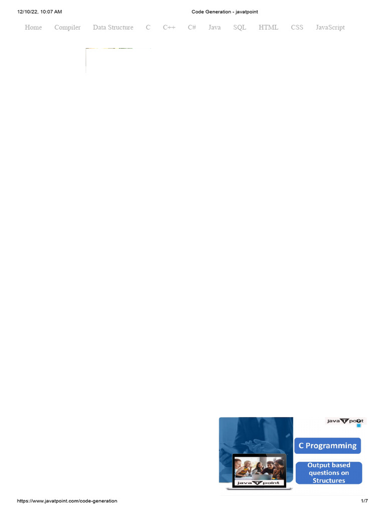 Code Generation Pdf Computer Architecture Software Engineering