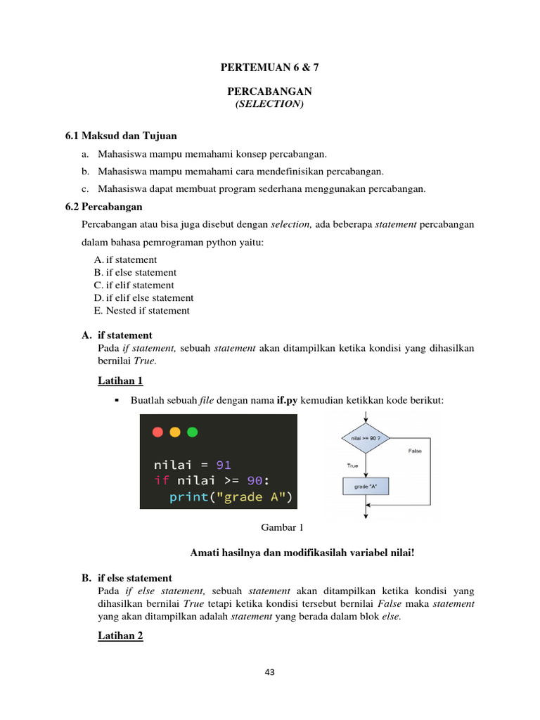 Panduan Percabangan Python Lengkap | PDF | Karier & Perkembangan | Bisnis