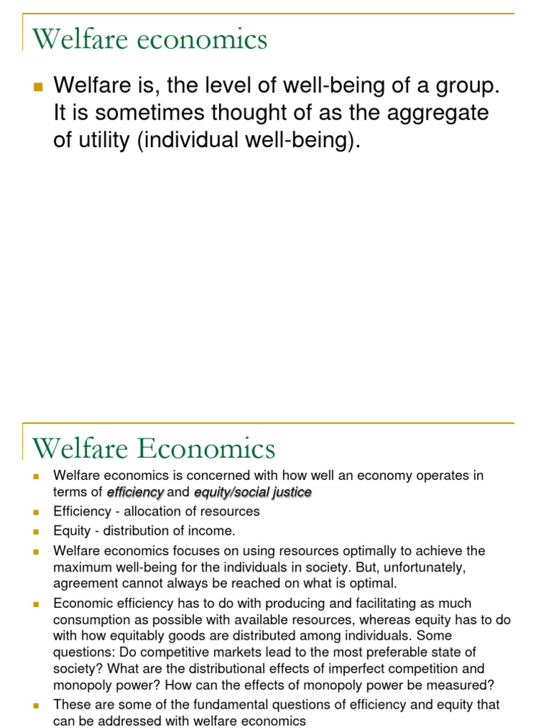 Lecture-4-Welfare Economics | PDF | Welfare Economics | Pareto Efficiency