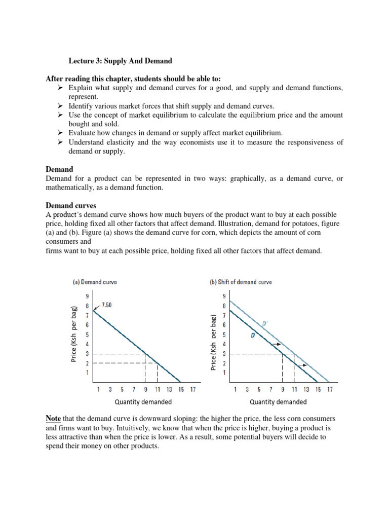Lecture 3-Demand and Supply | PDF | Supply And Demand | Demand