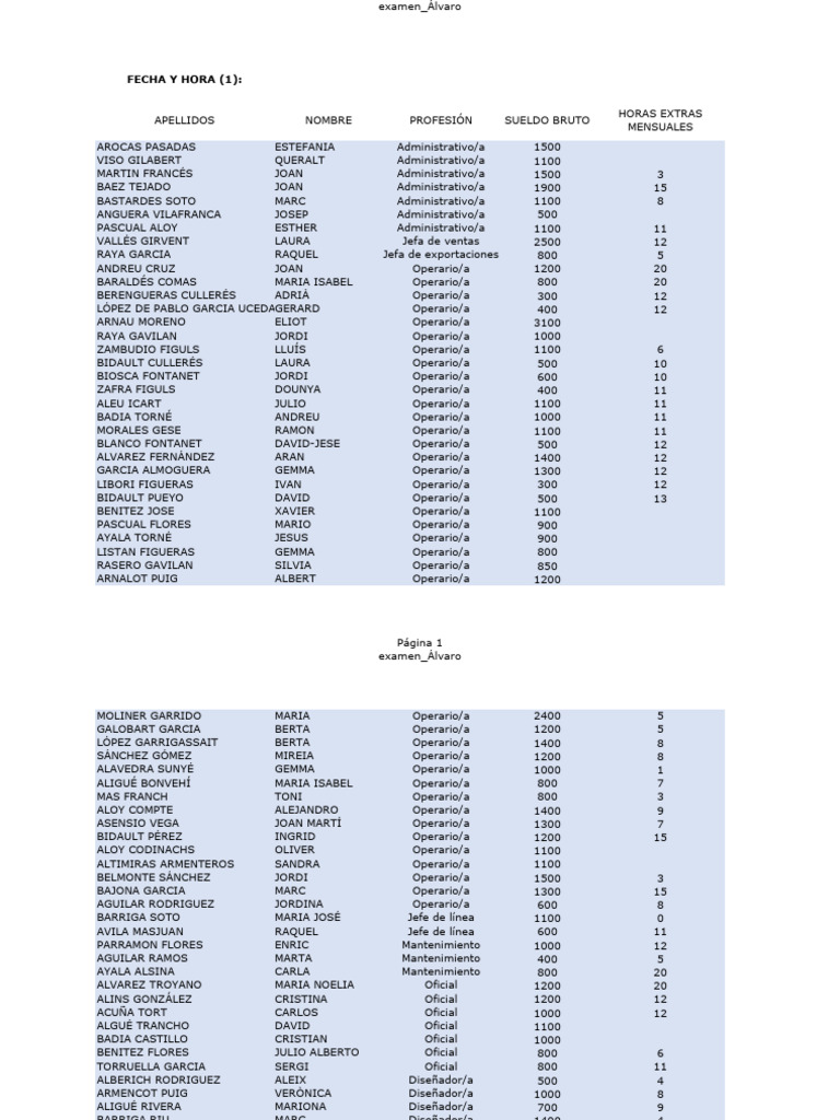 Examen Excel OK | PDF