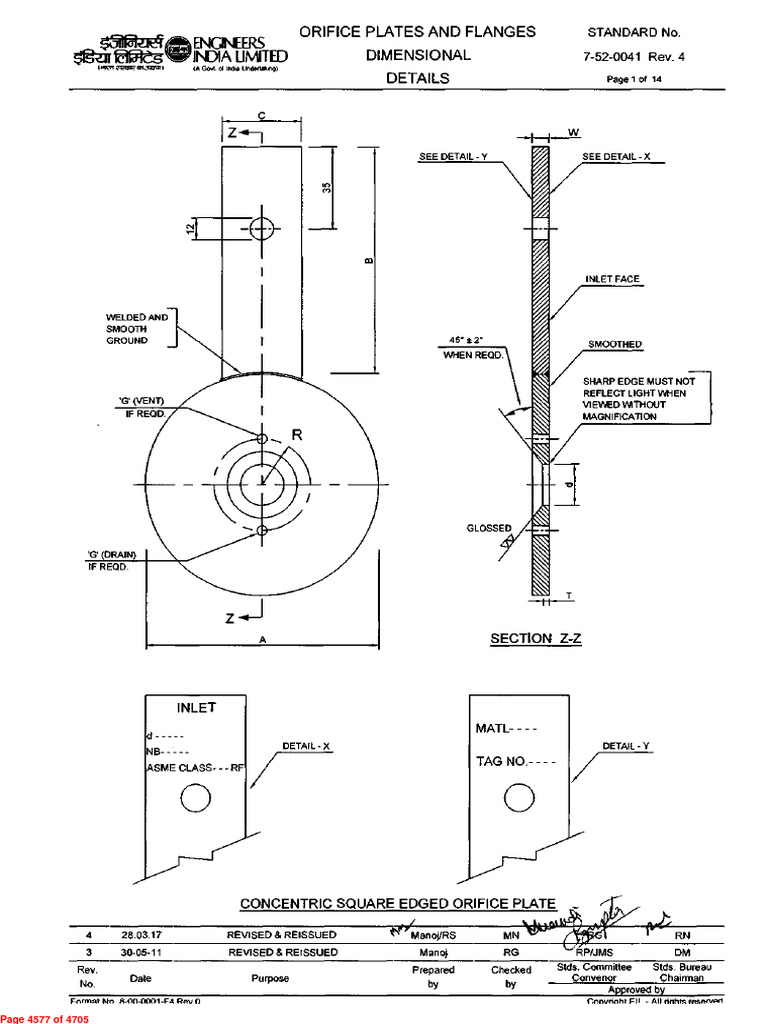 Orifice Plates and Flanges - 7!52!0041 | PDF | Pipe (Fluid Conveyance ...