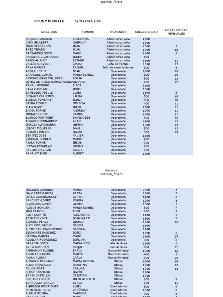 Examen Excel OK | PDF