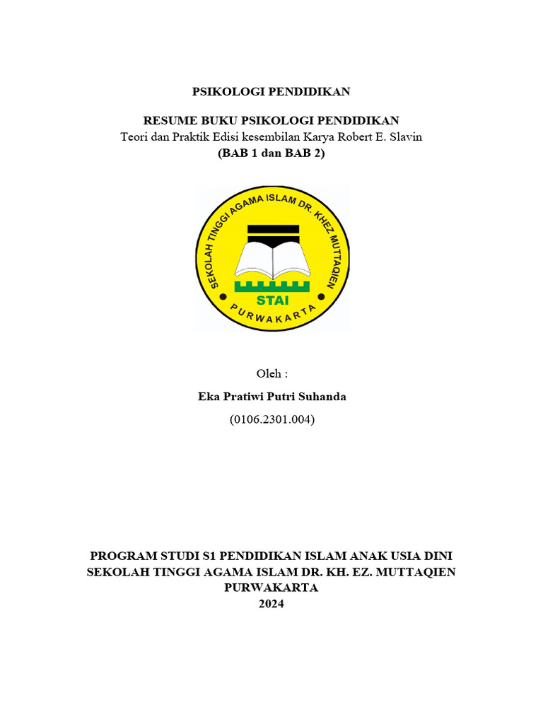 Eka Pratiwi Putri Suhanda - UTS - Psikopend | PDF | Sains & Matematika