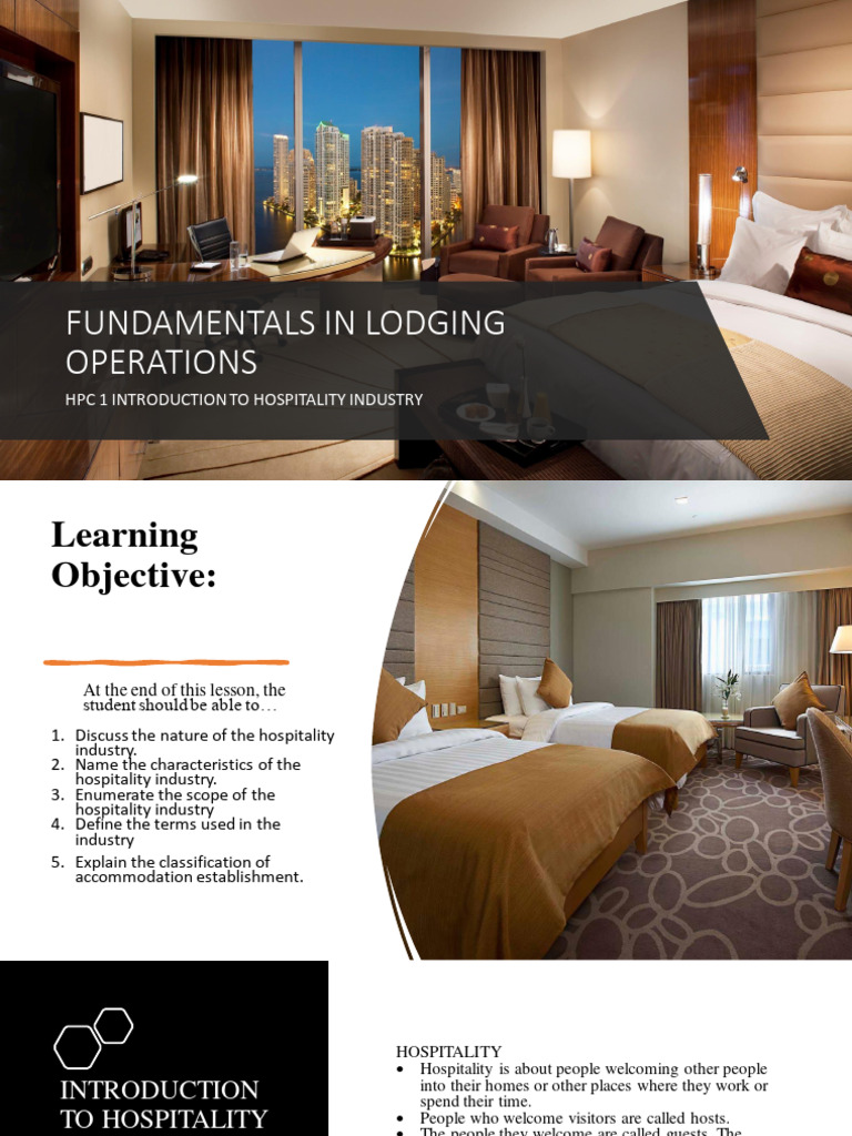Fundamentals in Lodging Operations Module 1 & 2 | PDF | Hotel | Bar (Establishment)