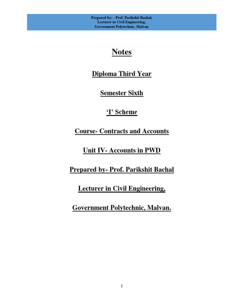 Accounts in PWD | Download Free PDF | Receipt | Payments