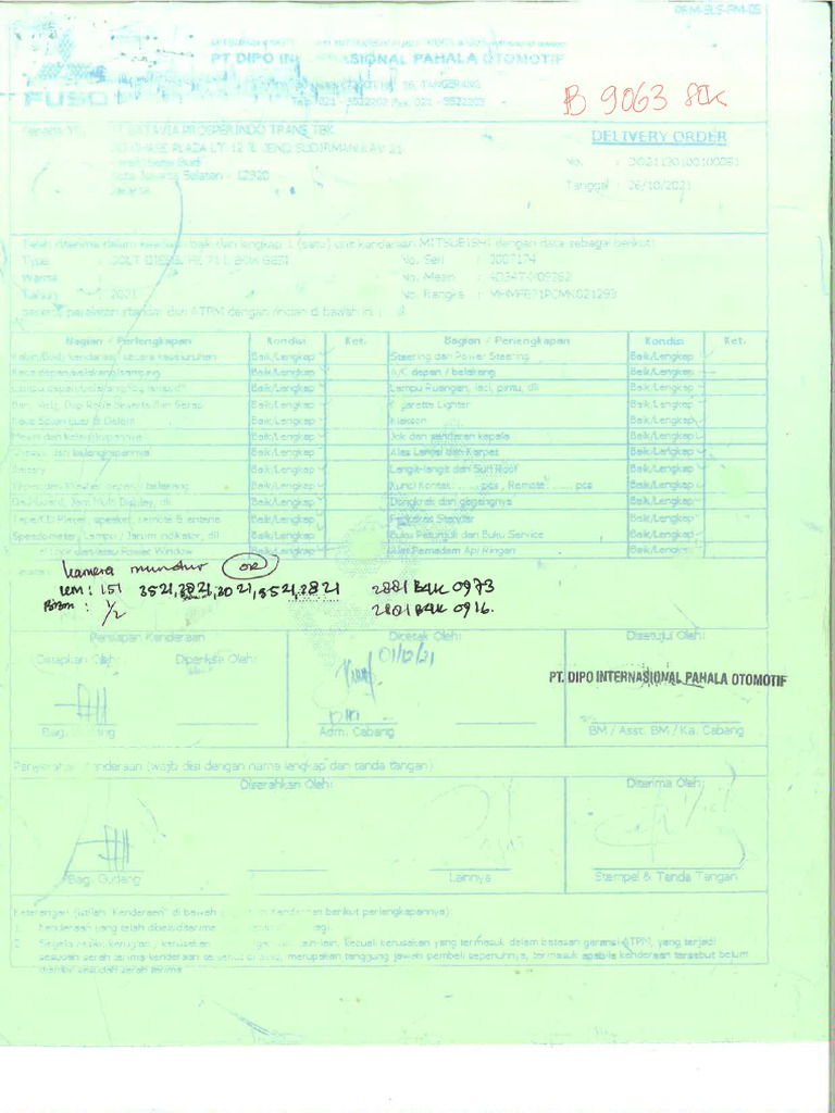 BSTK B 9063 SCK | PDF