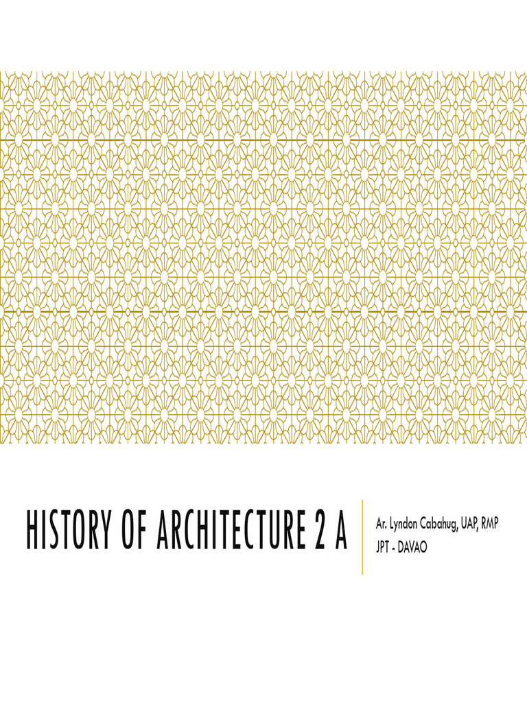 History of Architecture - Part 2 A | PDF | Castle | Mosque