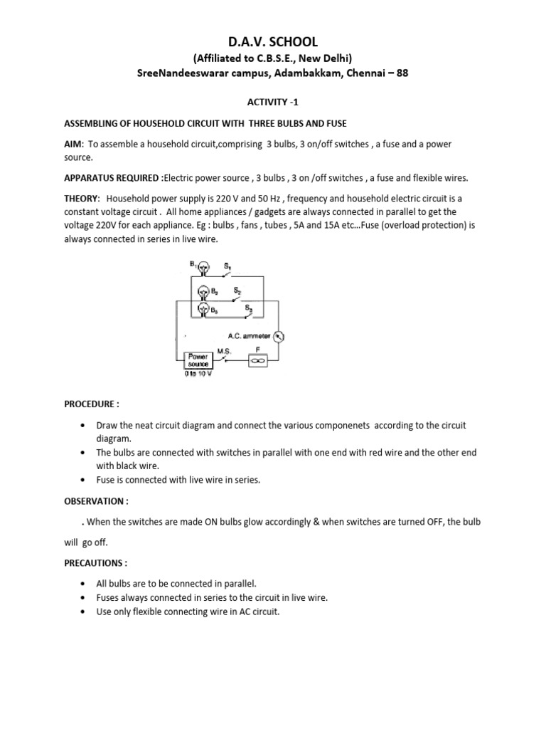 Class 12 Physics ACTIVITY (1-6) | PDF | Optics | Series And Parallel Circuits