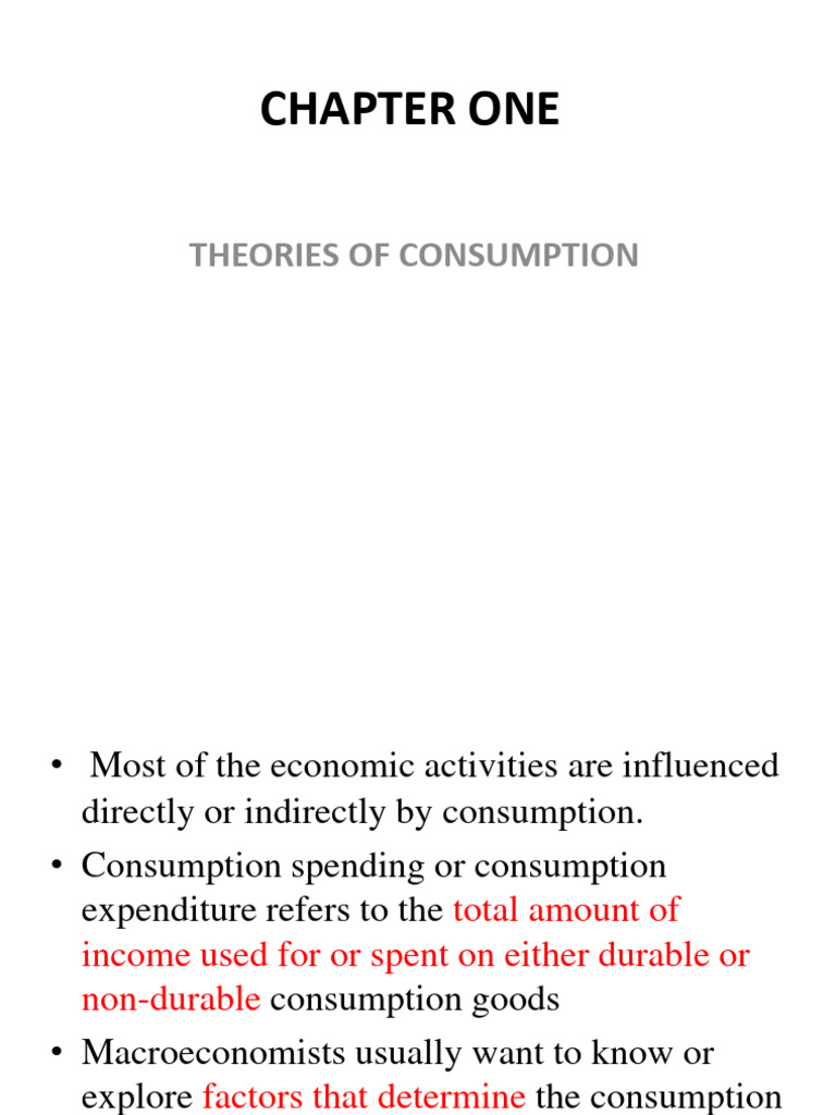 Consuption Chapt 1 | PDF | Consumption (Economics) | Consumer Behaviour