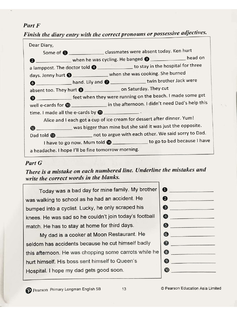 P5 Grammar Practice | PDF