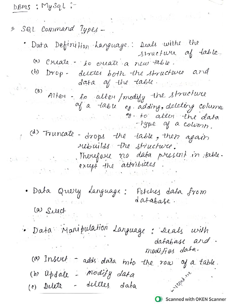 Mysql Important Questions For Interview | PDF