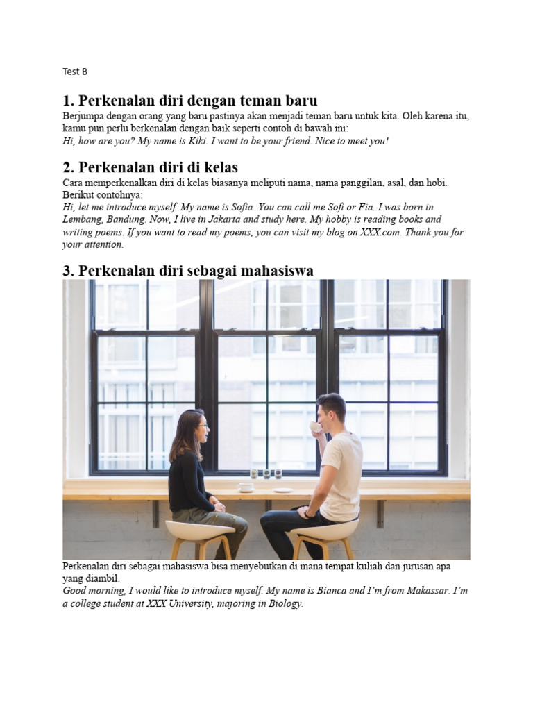 Test B Pdf Karier And Perkembangan Gaya Hidup