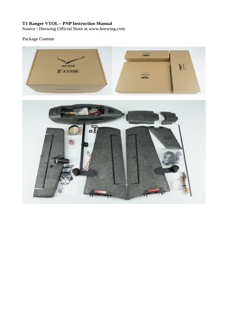 T1 Ranger VTOL PNP Setup Guide | PDF | Personal Computers | Electronics