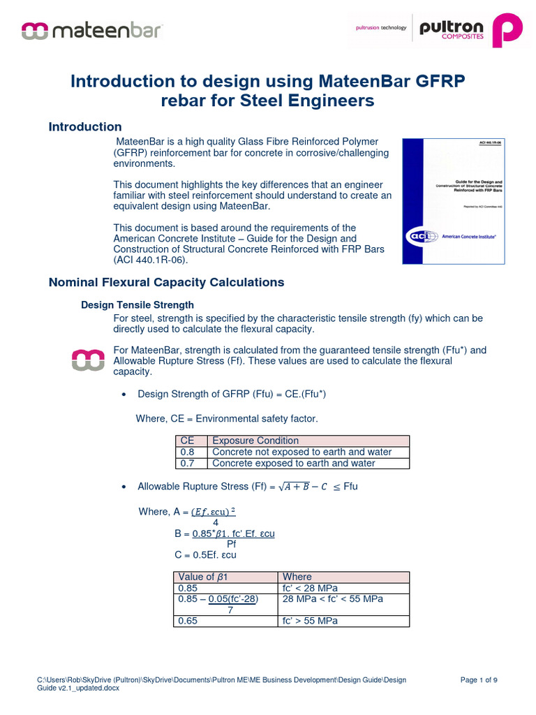 Mateenbar Design Guide | PDF | Strength Of Materials | Building Technology