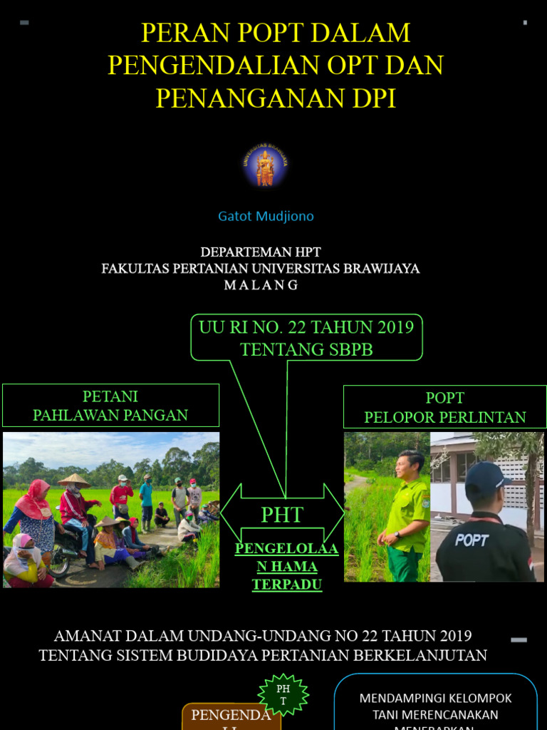 Peran POPT dalam Pengendalian Hama Terpadu | PDF | Pengembangan Diri ...