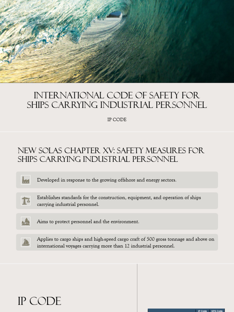 IP Code Sea Transportation 2024 | PDF | Ships | Dangerous Goods