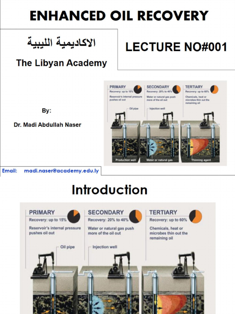 ENHANCED OIL RECOVERY - Assistant Prof Dr. Madi - Lecture - 0001 | PDF ENHANCED OIL RECOVERY - Assistant Prof Dr. Madi - Lecture - 0001 | PDF