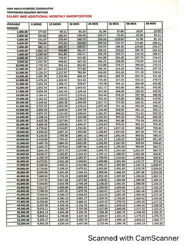 BJMP MPC Loan Amortization | PDF