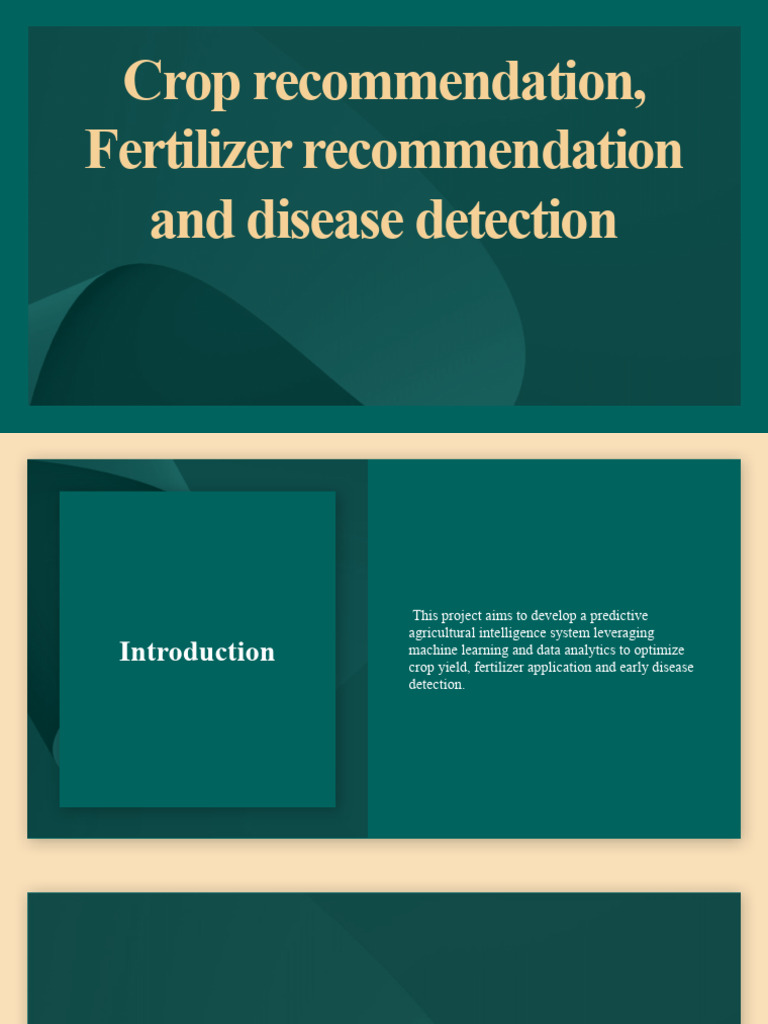 Crop Recommendation, Fertilizer Recommendation and Disease Detection ...