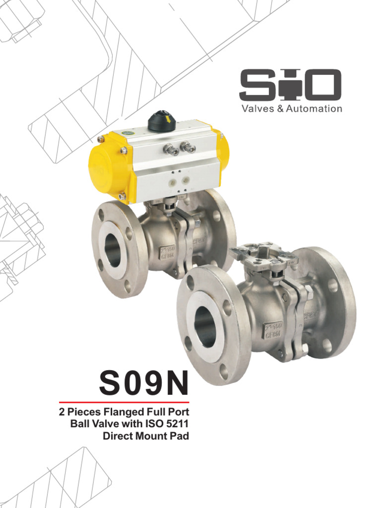 SIO Pneumatic Ball Valve S09 | PDF | Valve | Equipment