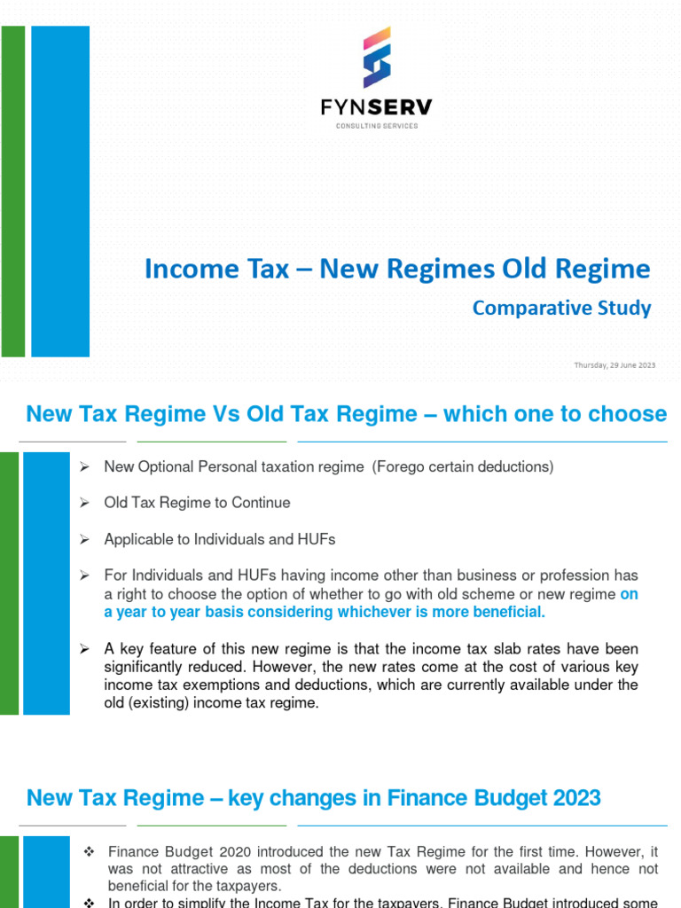 New vs Old Income Tax Regime Guide | PDF | Taxes | Economies