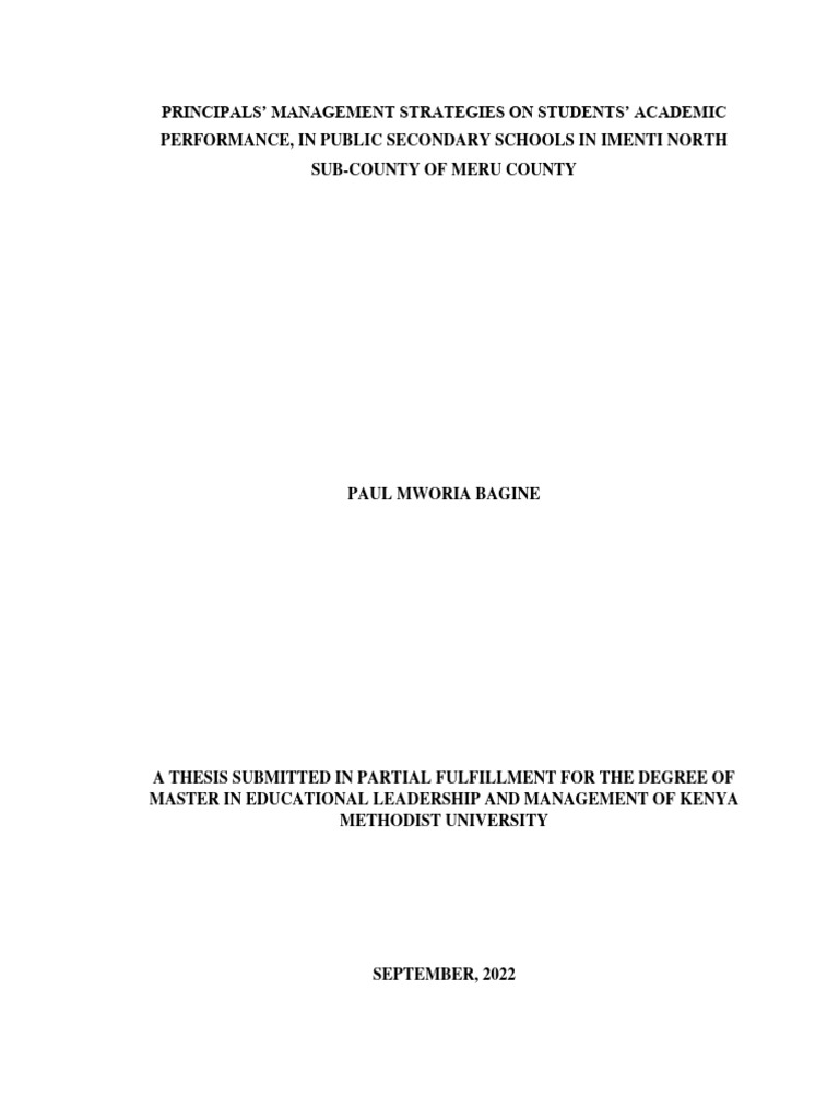 Bagine Paul Thesis | PDF | Statistics | Scientific Method