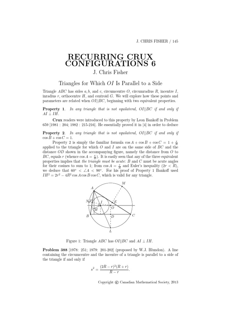 Recurring Crux Configurations 6 OI Parallel Side 38.4 | PDF | Triangle ...