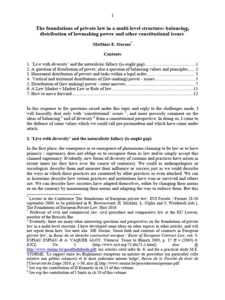 Foundations of Private Law and Power Distribution | PDF | Legitimacy ...