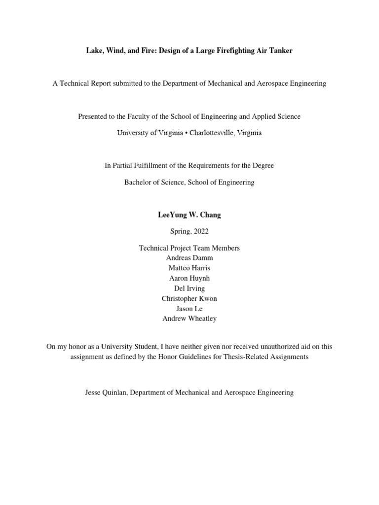 Chang LeeYung Technical Report | PDF | Aircraft | Empennage