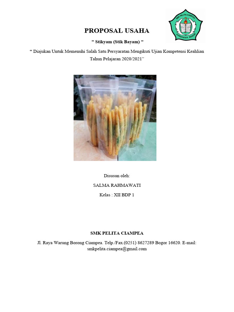 File Proposal Stikyam XII Bdp1 | PDF | Bisnis