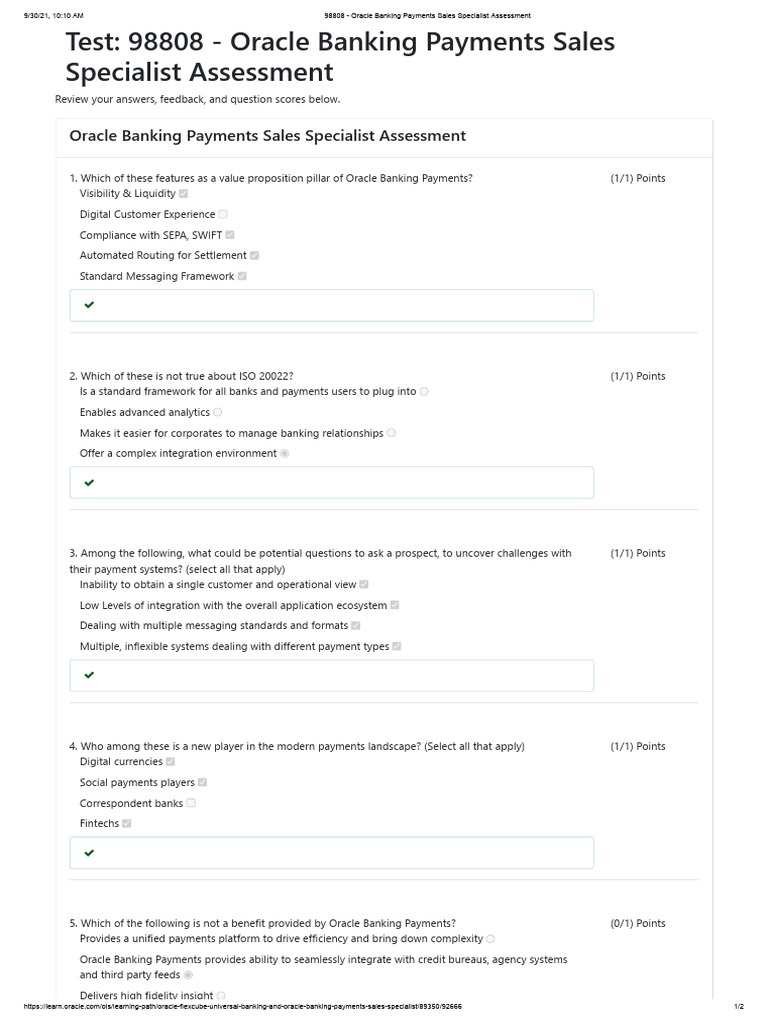 Oracle Flexcube Universal Banking And Oracle Banking Payments Sales