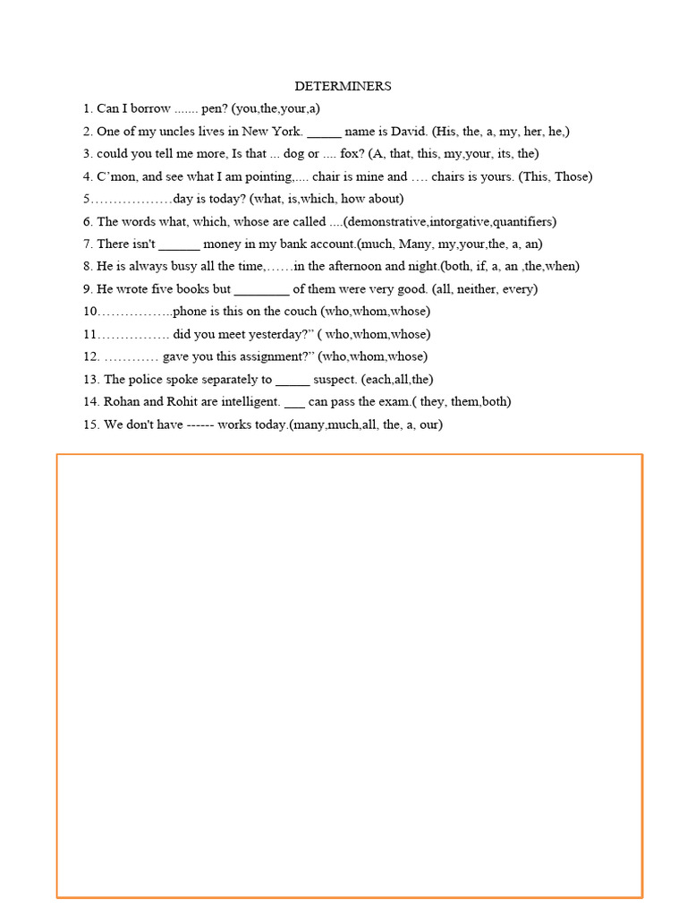 DETERMINERS | PDF | Foreign Language Studies
