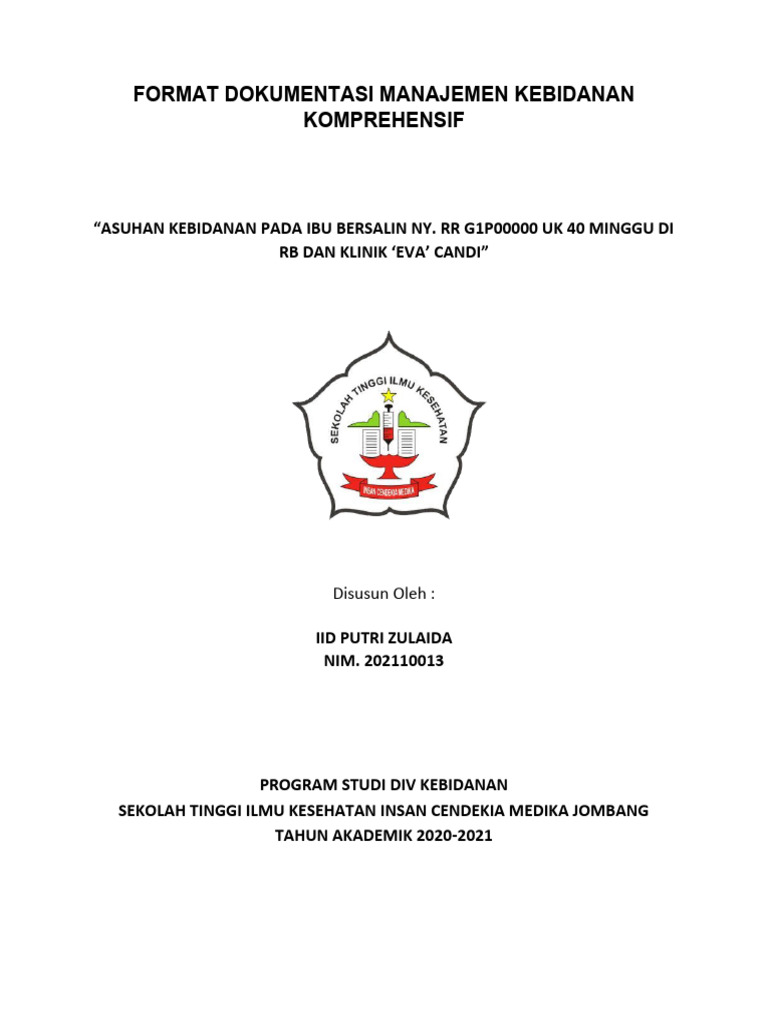 Format Dokumentasi Manajemen Kebidanan Komprehensif | PDF ...
