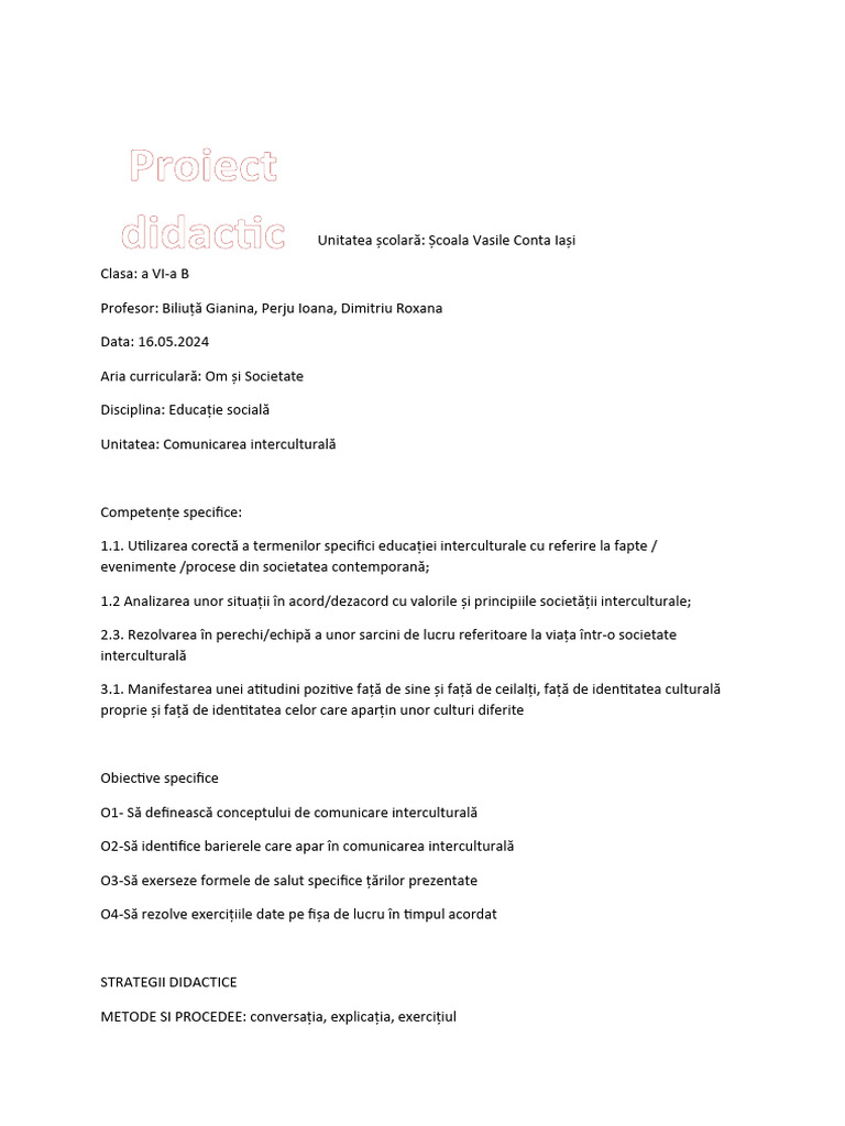 Proiect-Lectie 3 | PDF