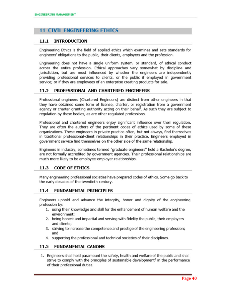 11 Civil Engineering Ethics | Download Free PDF | Engineer | Profession