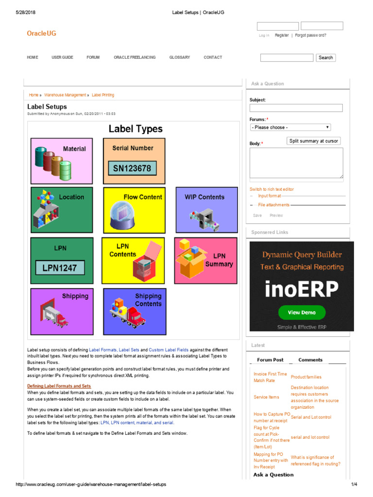 Label Setups | PDF | Sql | Printer (Computing)