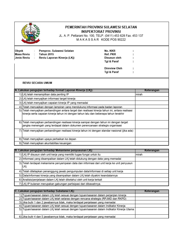 Kertas Kerja Reviu Lkj Pdf