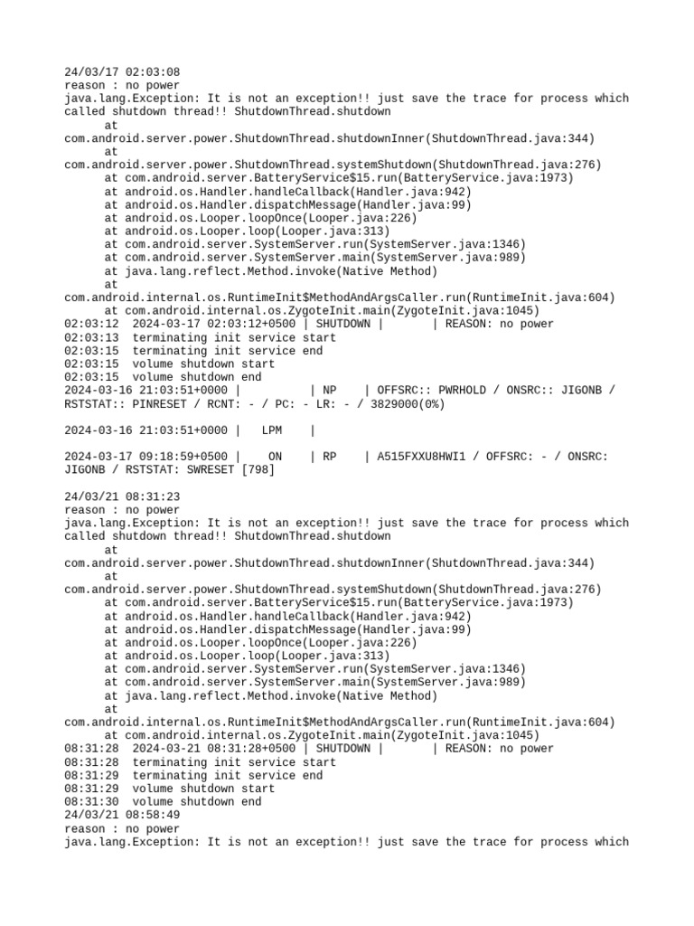 Power Off Reset Reason Pdf Java Programming Language Software Development