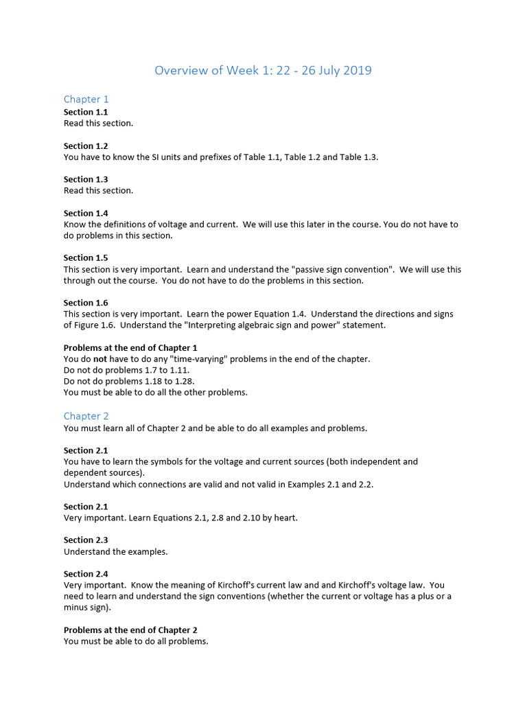 Overview - Week 1 | PDF