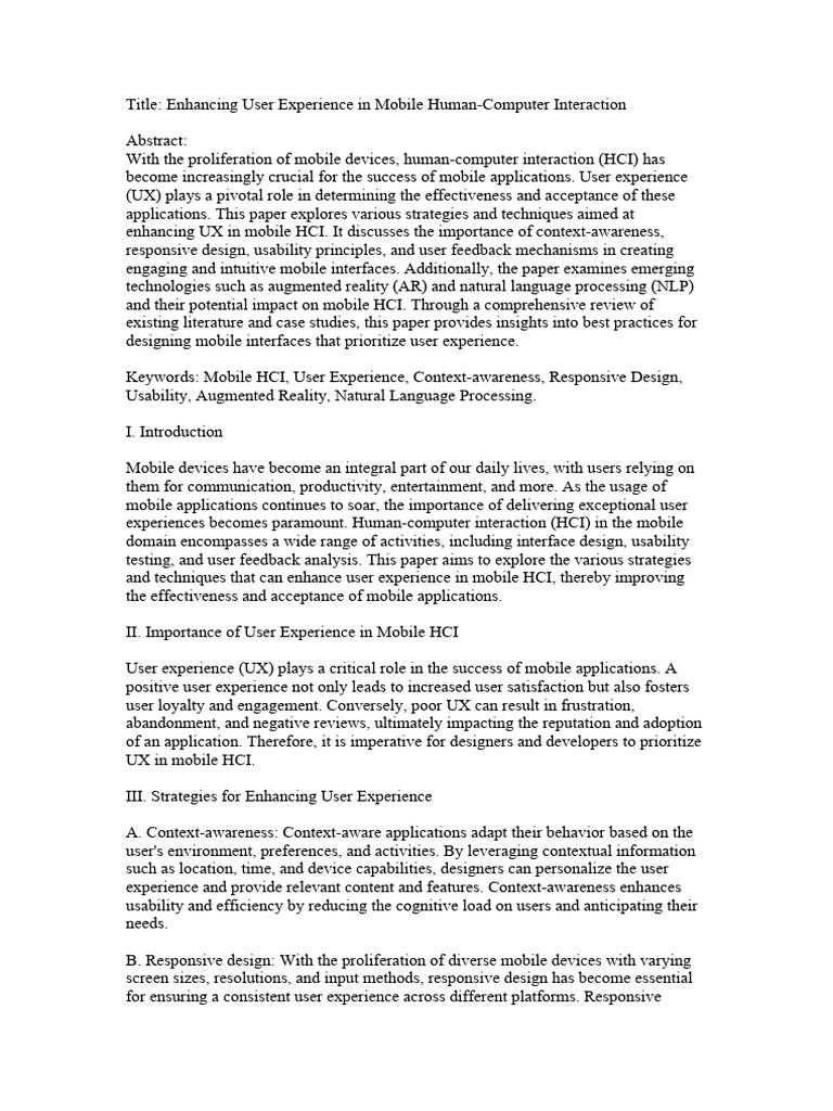 Cropt HCI Paper | PDF | Usability | Human–Computer Interaction