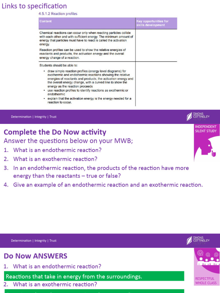 L5 Reaction Profiles | Download Free PDF | Chemical Reactions | Chemistry
