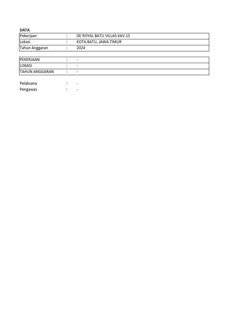 Rap de Royal Batu Villas | PDF