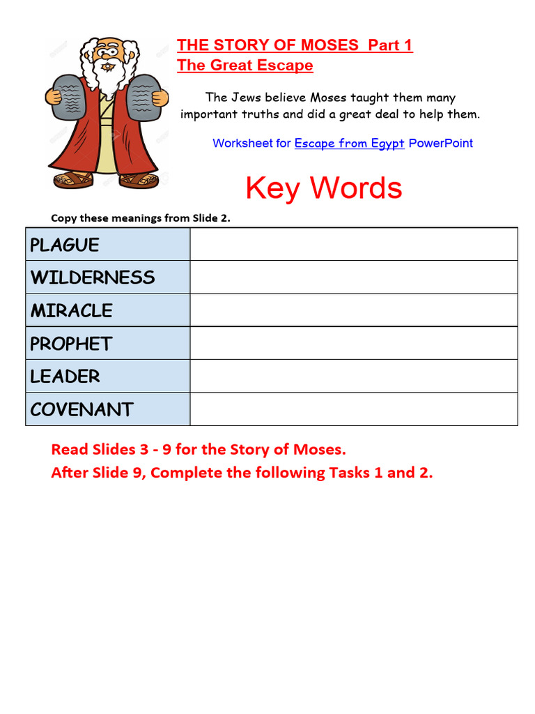 Part 1 - The Story of Moses Great Escape | Download Free PDF | Moses ...